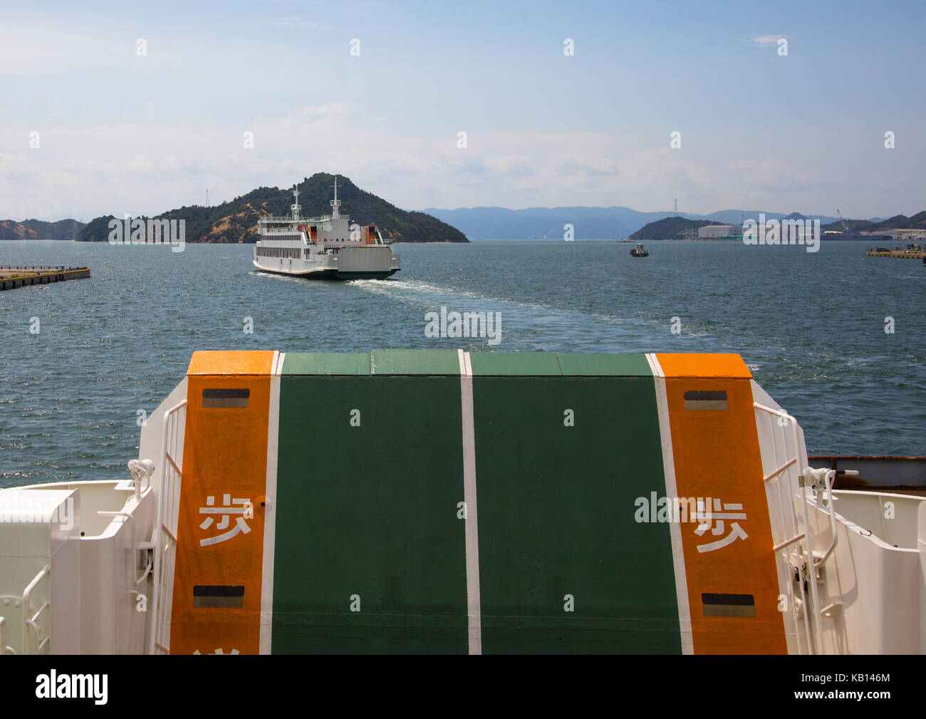 Ferry in teshima port, Okynawa prefecture, Uno Port, Japan Stock Photo ...