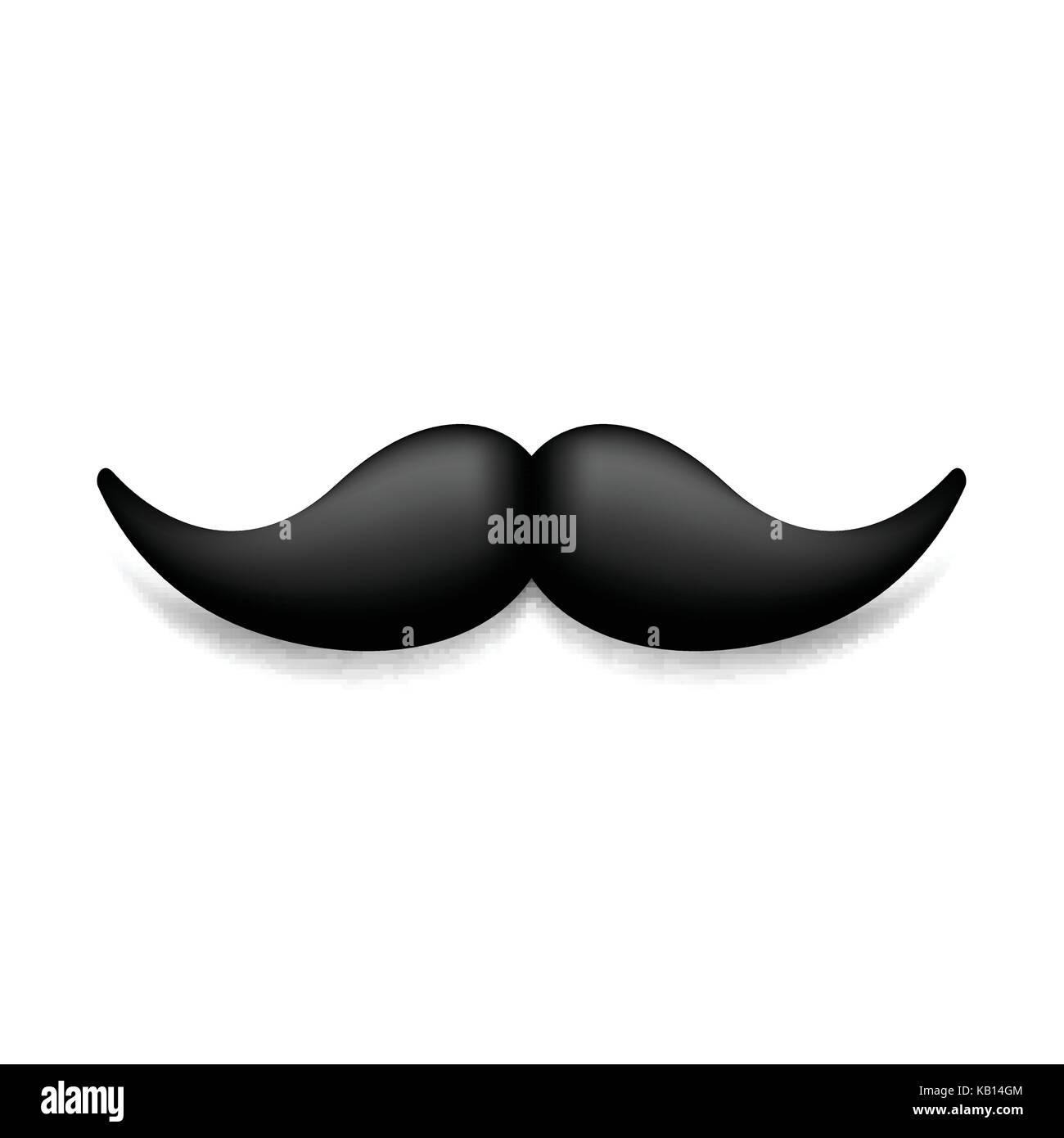 Mustache isolated on white. Black vector vintage moustache. Facial hair ...