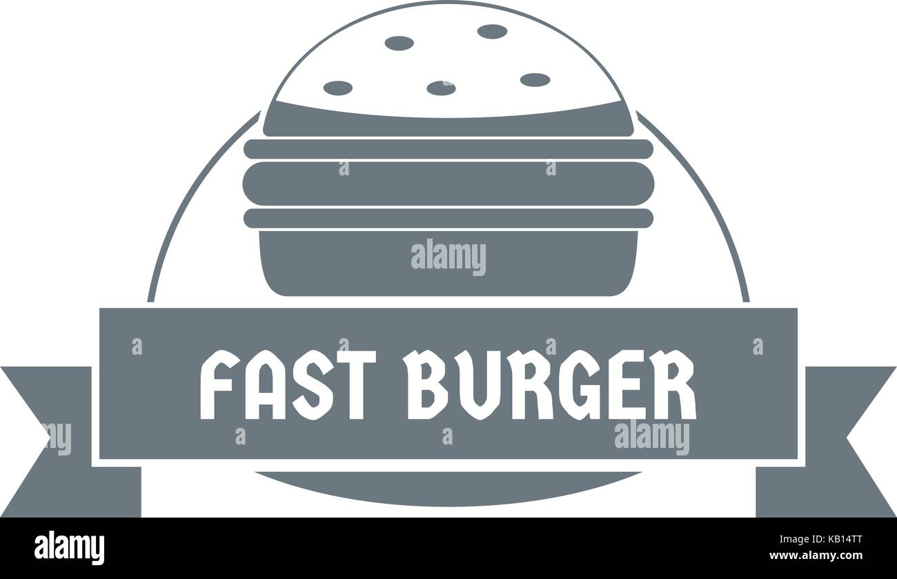 Fast burger logo, simple gray style Stock Vector Image & Art - Alamy