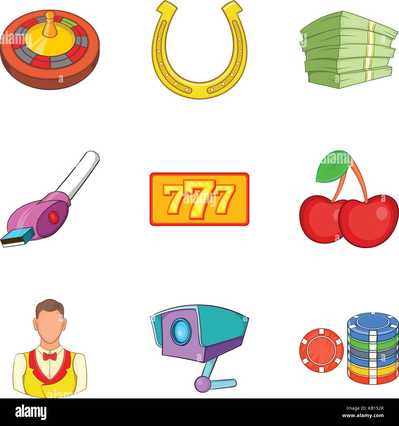 Dangerous hobby icons set, cartoon style Stock Vector Image & Art - Alamy