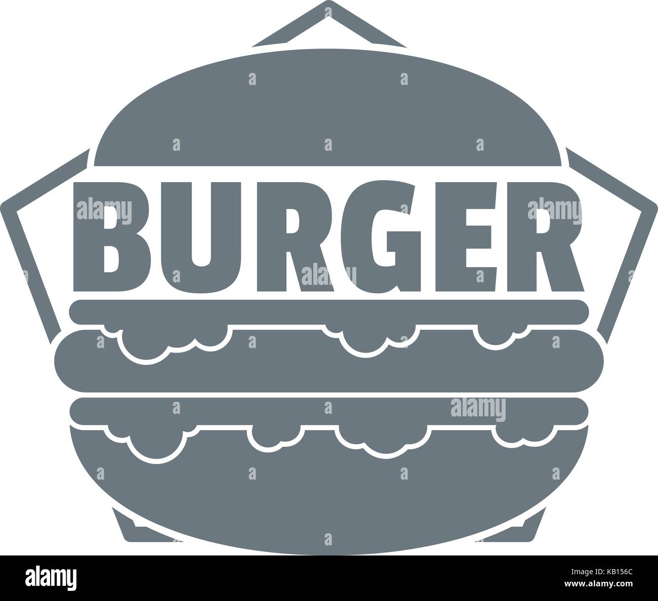 Fresh burger logo, simple gray style Stock Vector Image & Art - Alamy