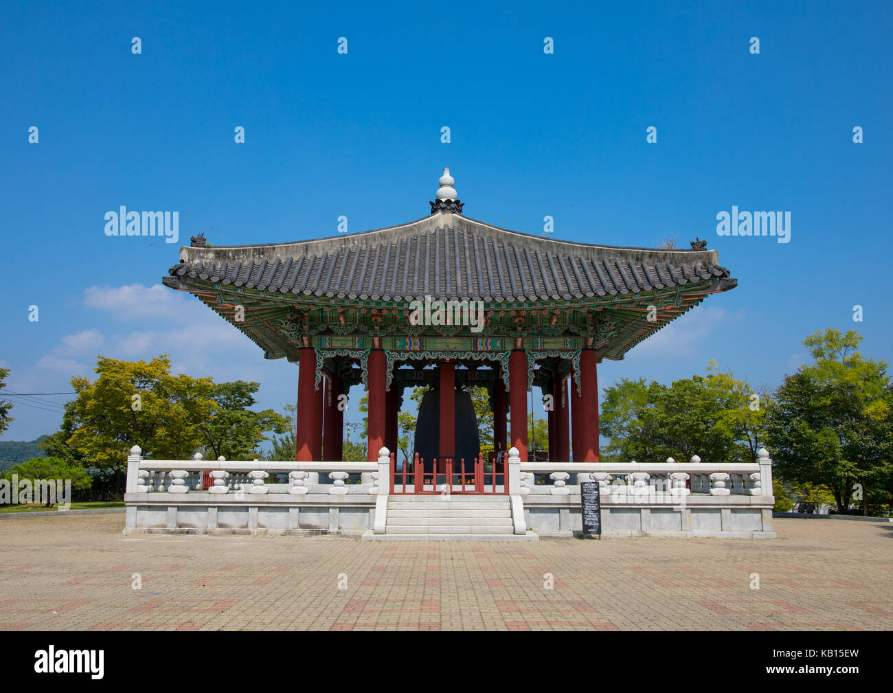 Peace bell temple at the dmz, North Hwanghae Province, Panmunjom, South ...