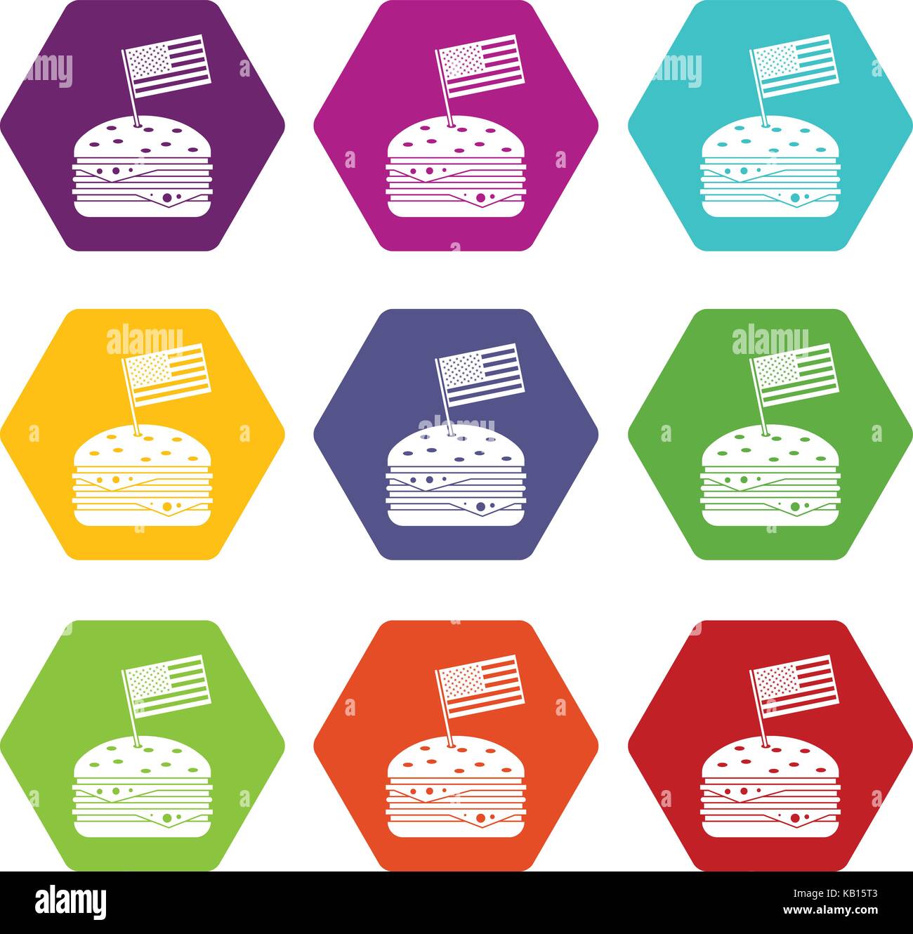 Hamburger icon set color hexahedron Stock Vector Image & Art - Alamy