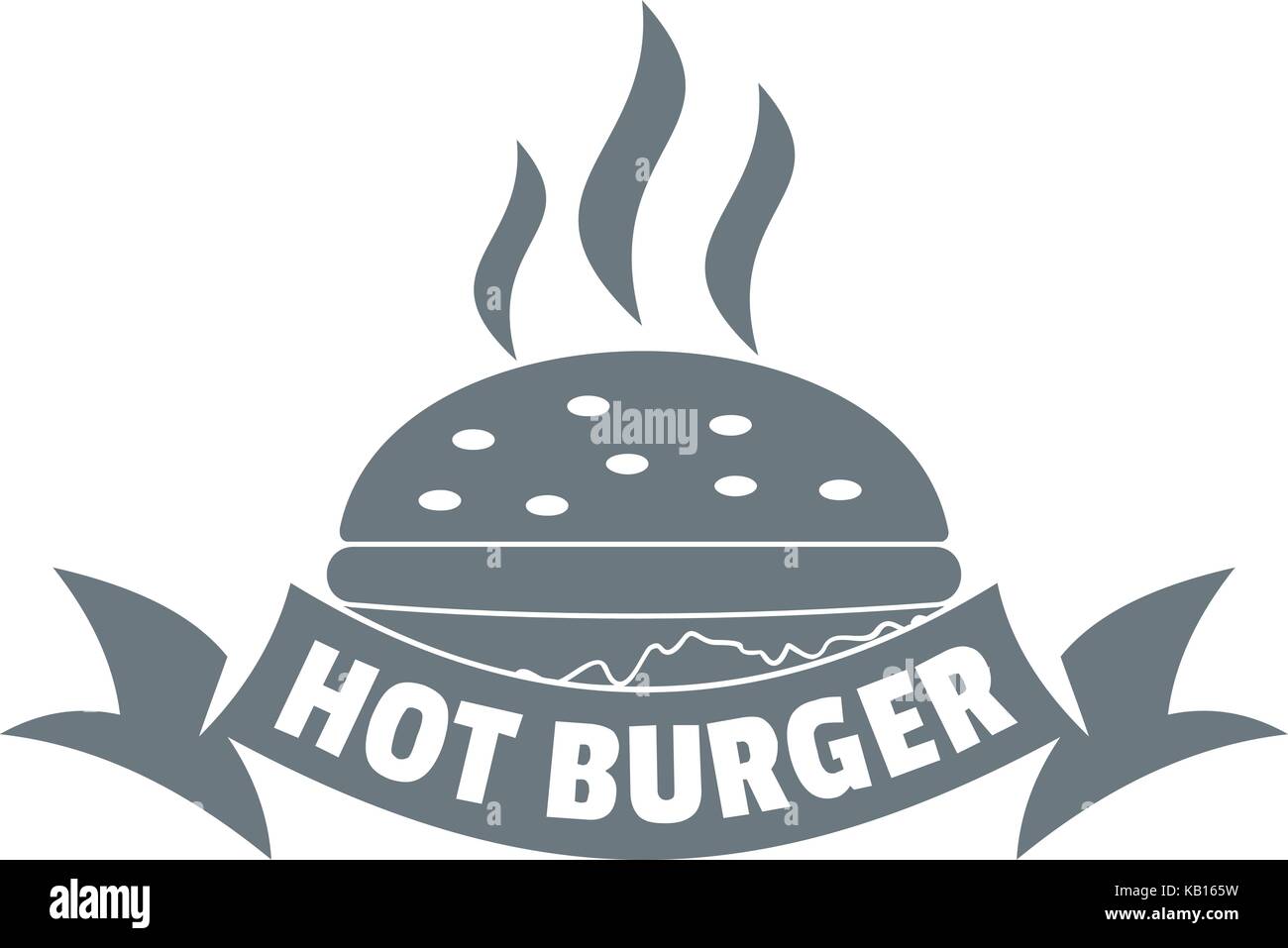 Hot burger logo, simple gray style Stock Vector Image & Art - Alamy