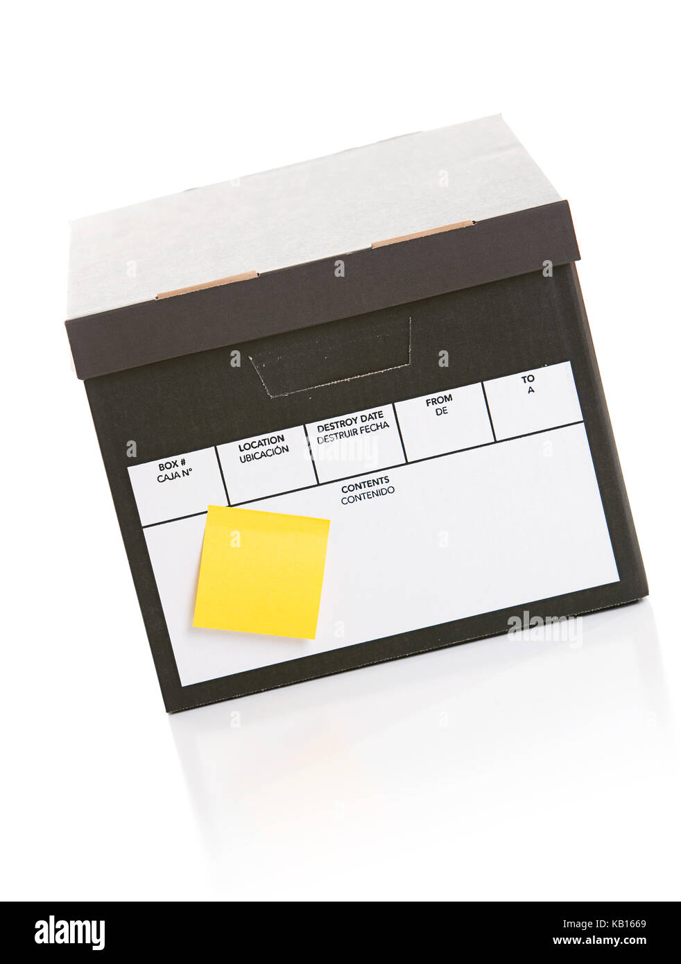 Typical office filing boxes on whitebackground Stock Photo - Alamy