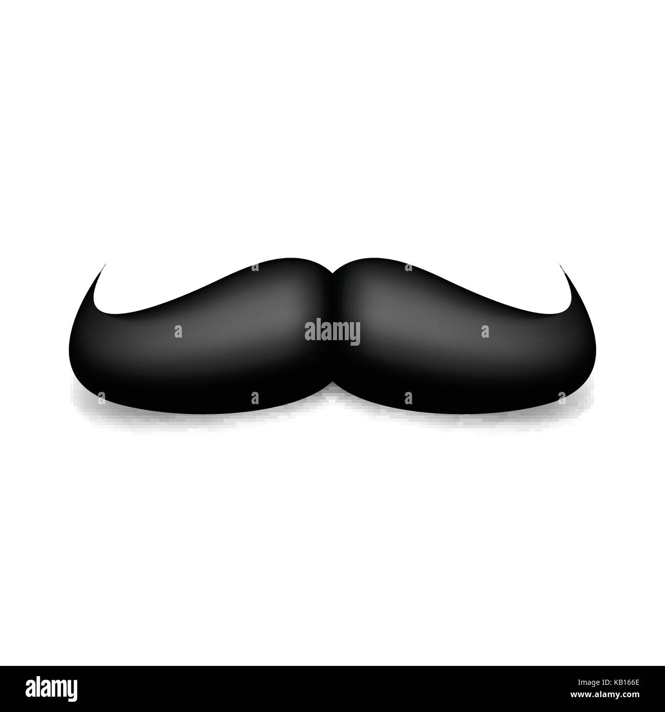 Mustache isolated on white. Black vector vintage moustache. Facial hair ...