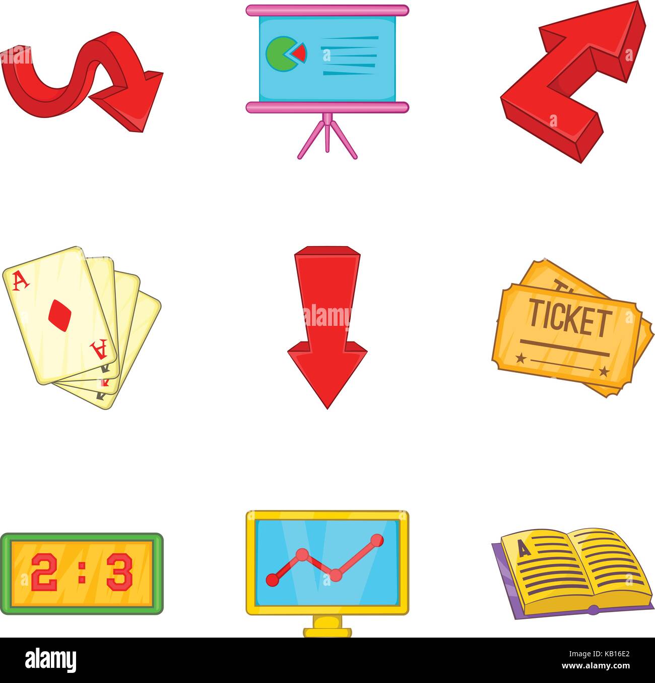 Sked icons set, cartoon style Stock Vector Image & Art - Alamy