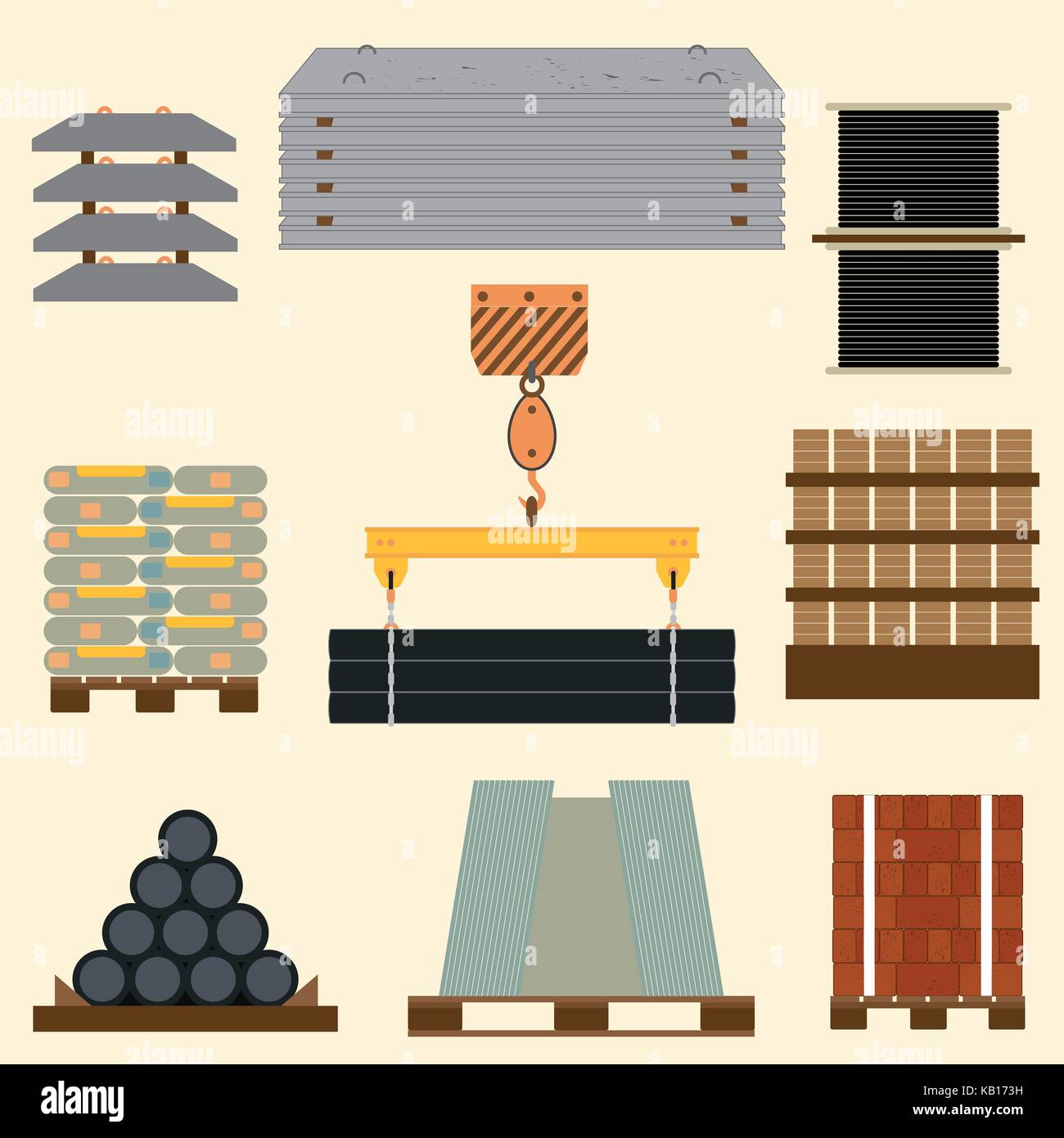 Storage of construction material Stock Vector Image & Art - Alamy
