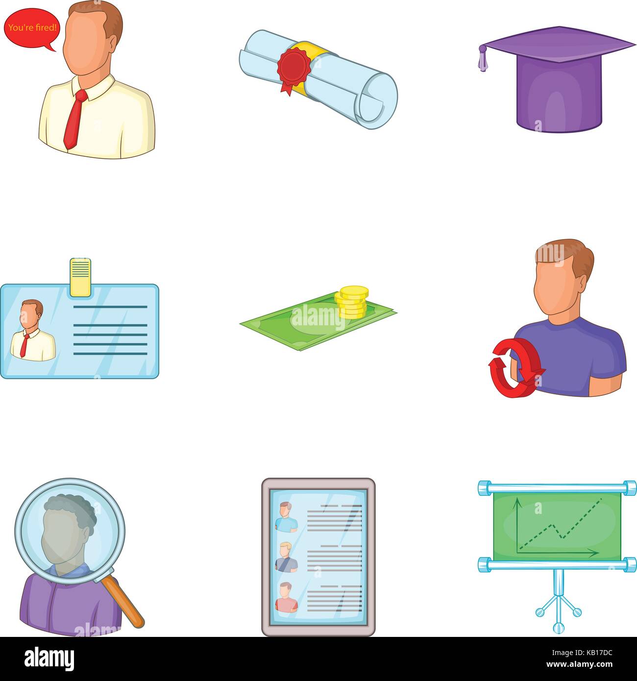 Business seminar icons set, cartoon style Stock Vector Image & Art - Alamy
