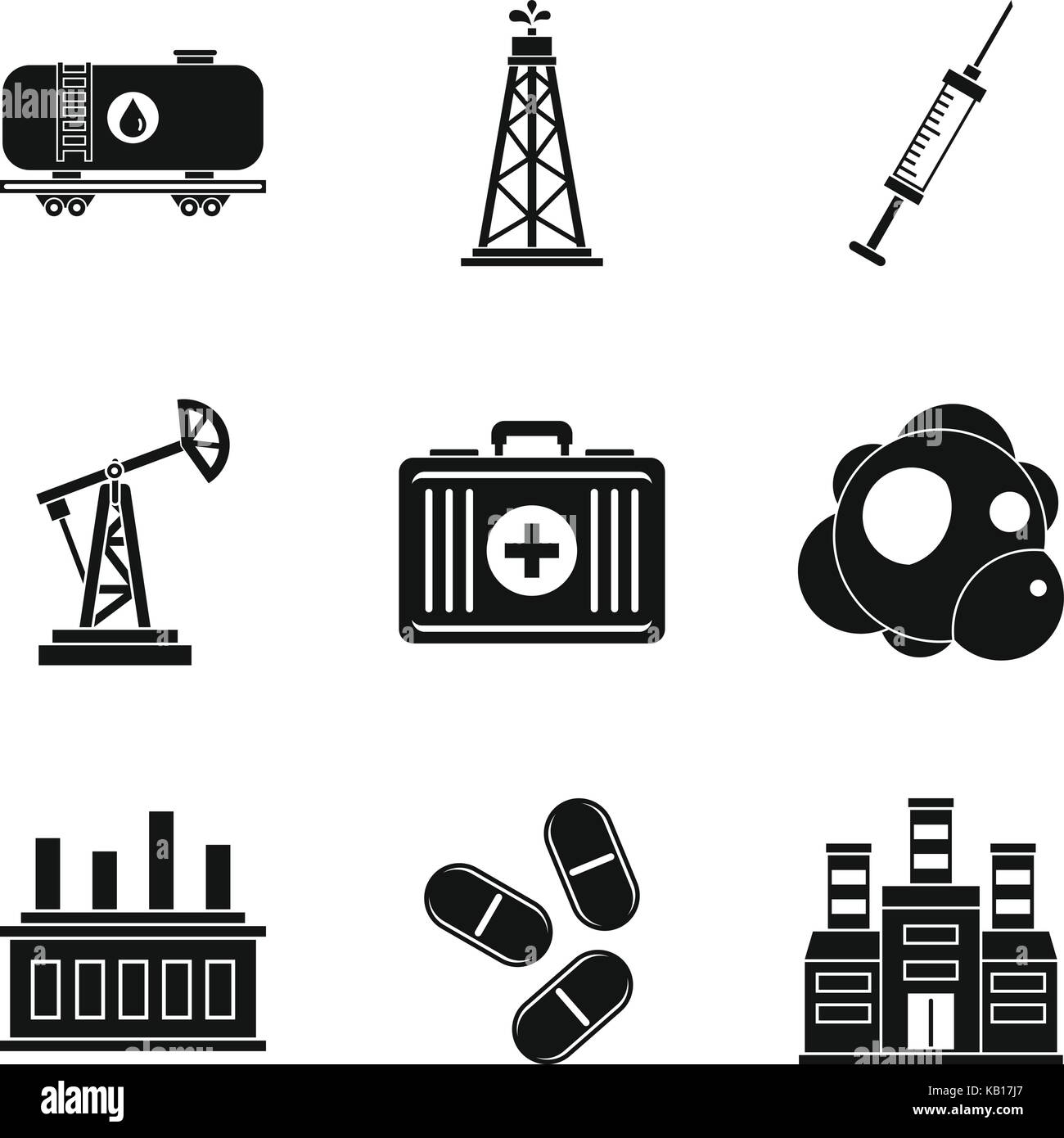 Material icons set, simple style Stock Vector Image & Art - Alamy