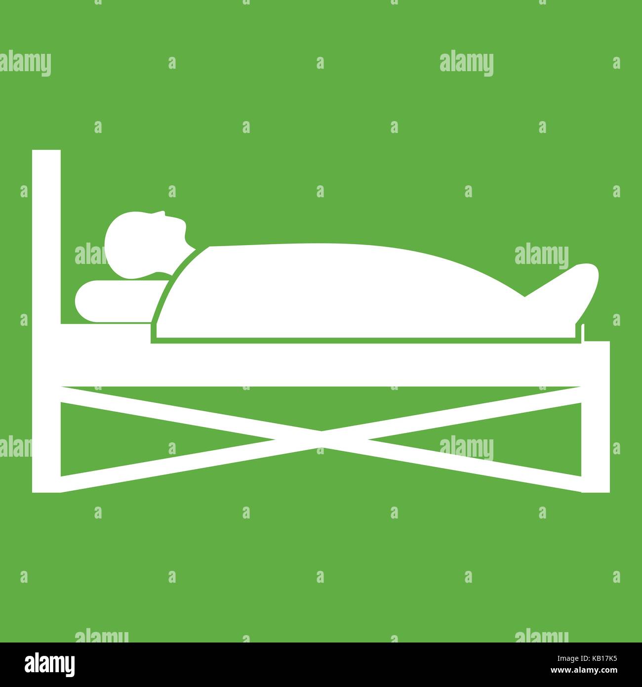 Patient in bed in hospital icon green Stock Vector Image & Art - Alamy