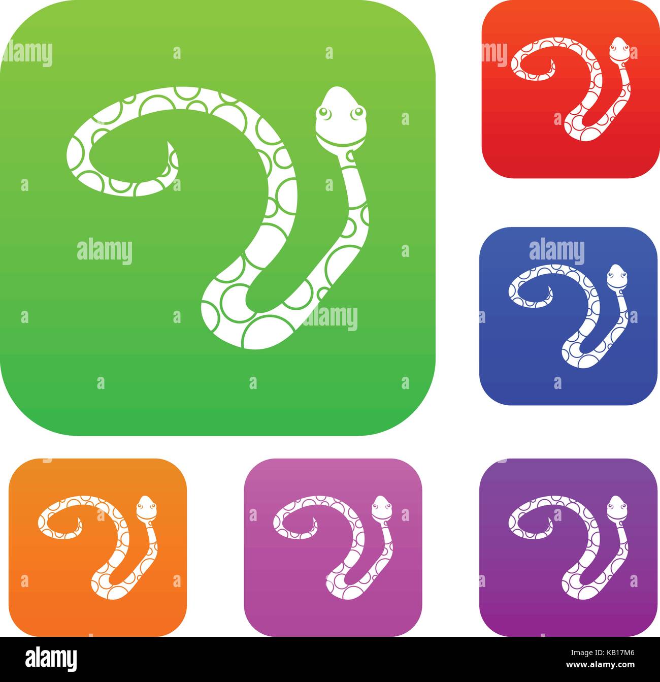 Spotted snake set color collection Stock Vector Image & Art - Alamy
