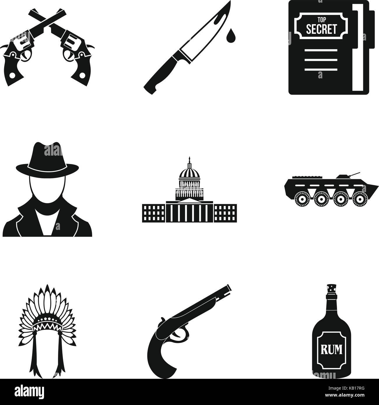 Shooter icons set, simple style Stock Vector Image & Art - Alamy