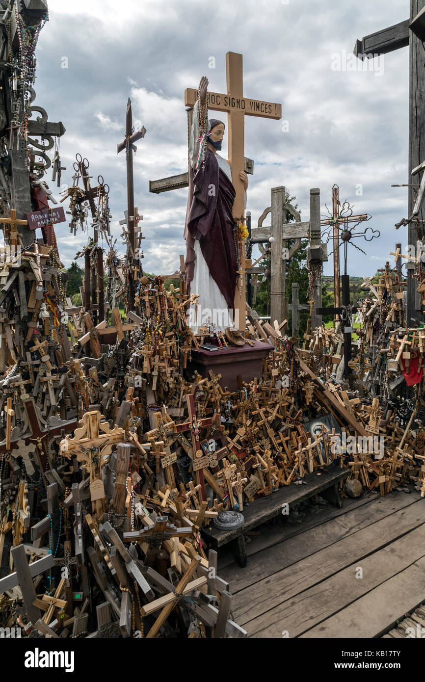 The Hill of Crosses - a site of pilgrimage in northern Lithuania. Over ...