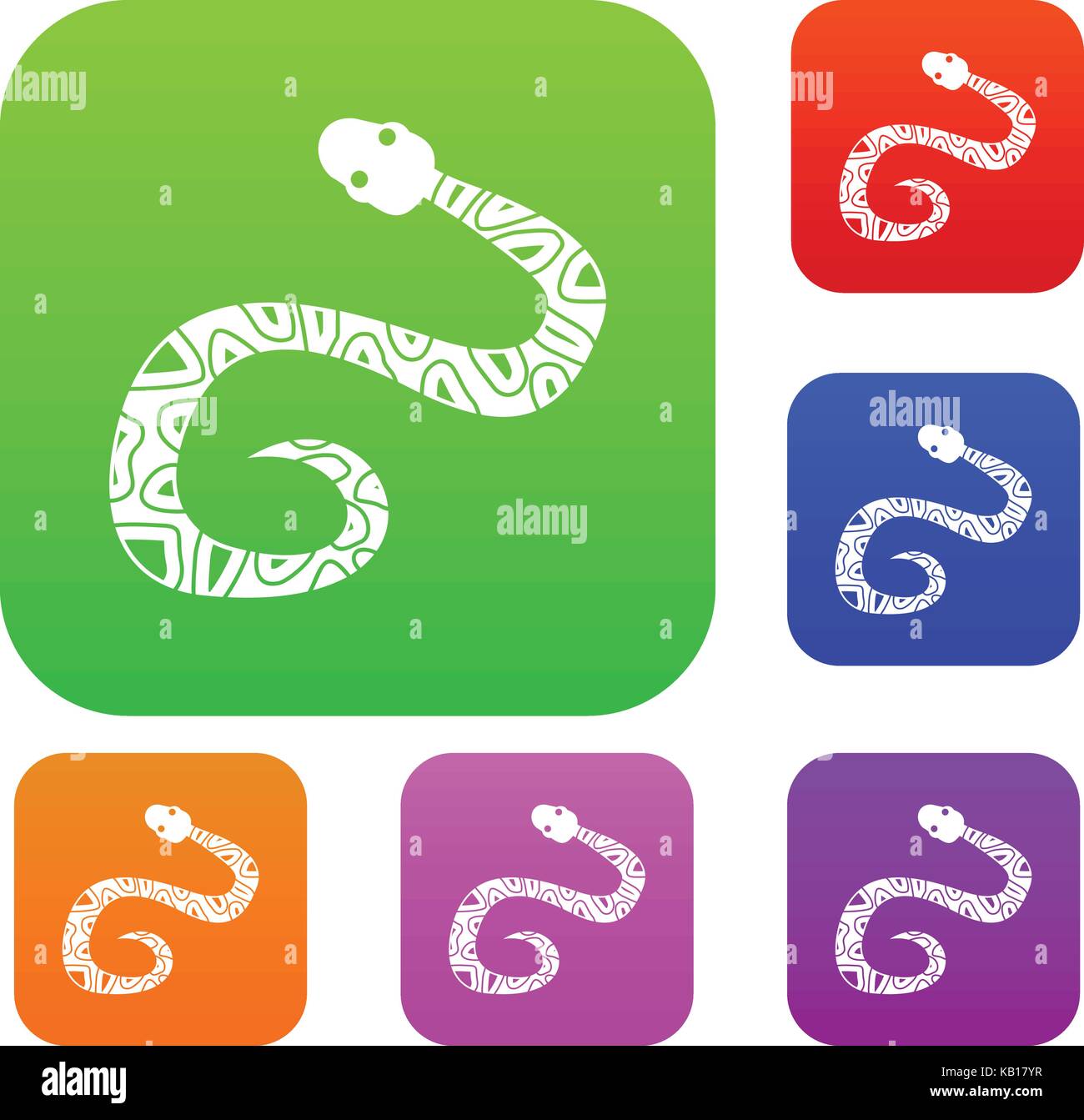 Snake set color collection Stock Vector Image & Art - Alamy