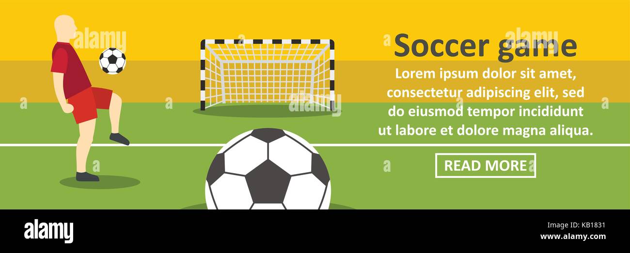 Soccer game banner horizontal concept Stock Vector Image & Art - Alamy