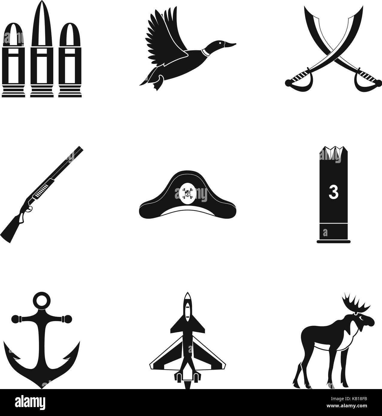 Bullet icons set, simple style Stock Vector Image & Art - Alamy