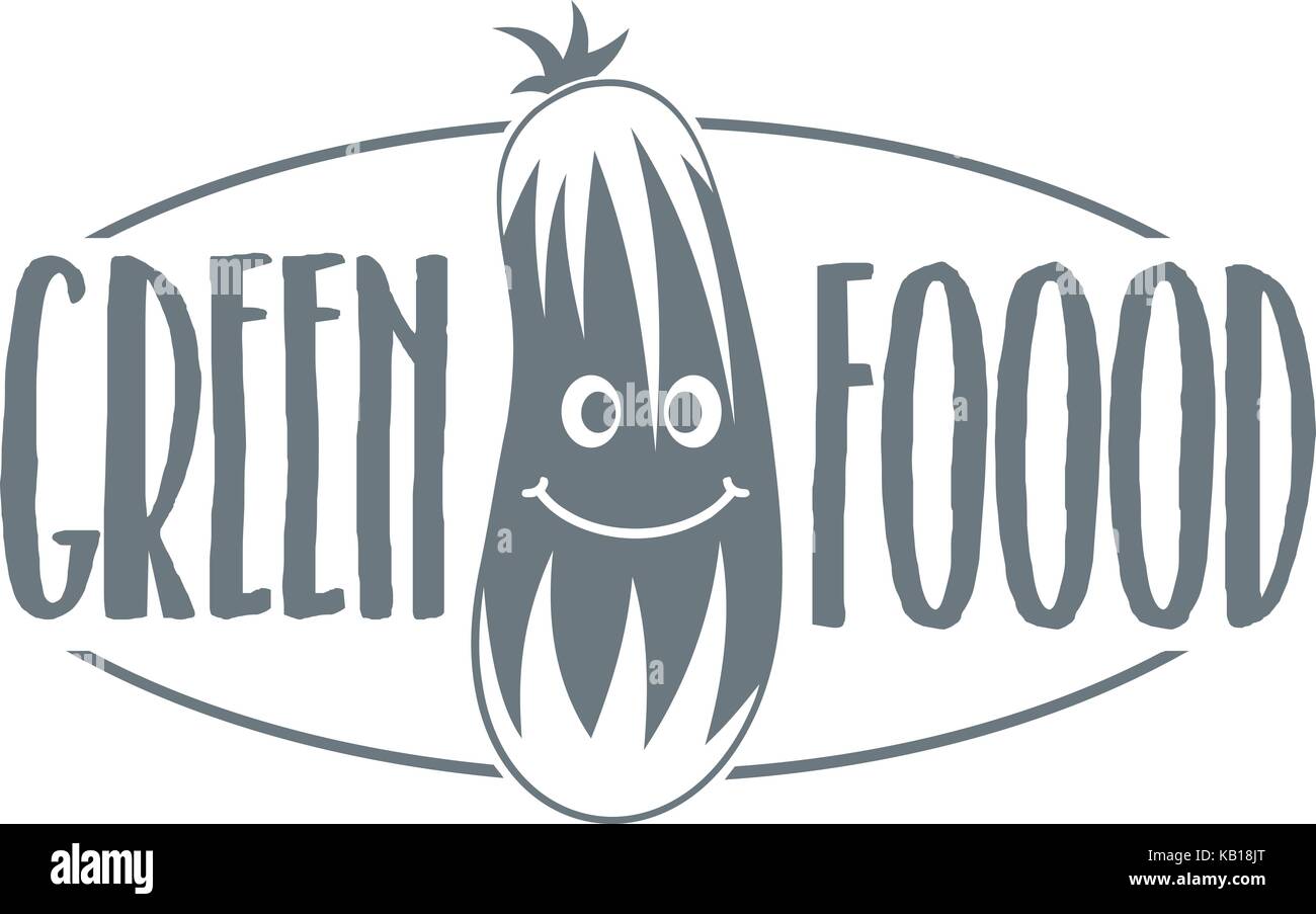 Green food logo, simple gray style Stock Vector Image & Art - Alamy
