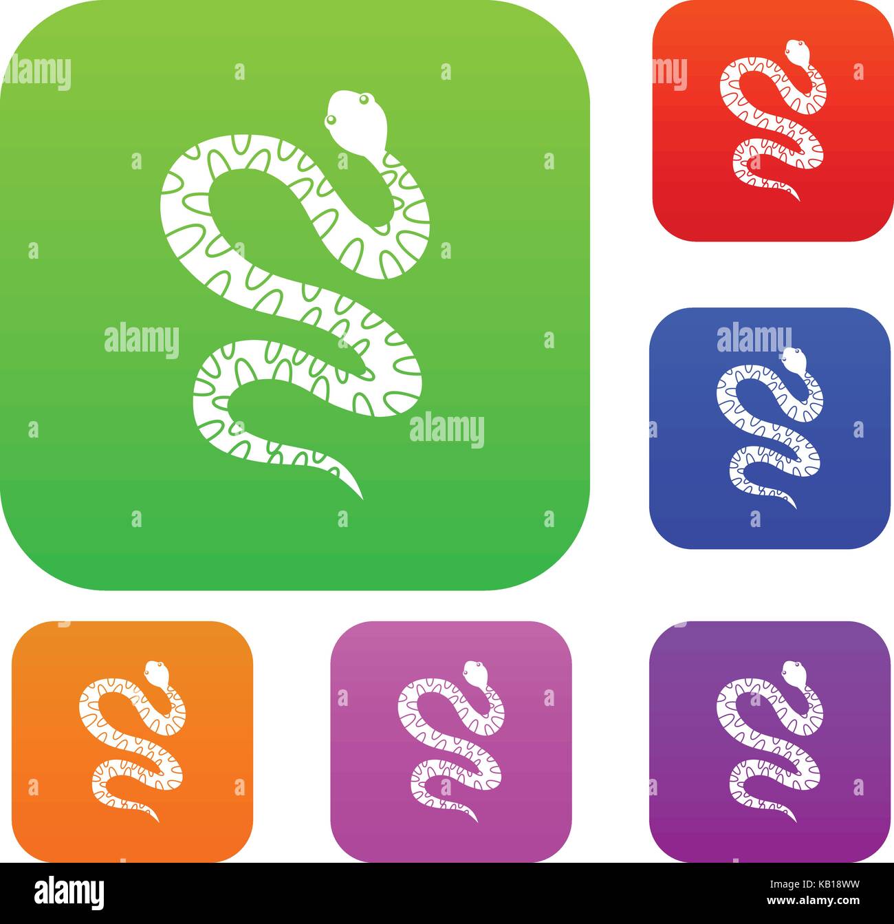 Black writhing snake set color collection Stock Vector Image & Art - Alamy