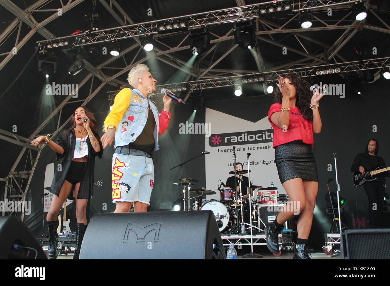 Stooshe performing at Liverpool music festival , Stanley street ,pier ...
