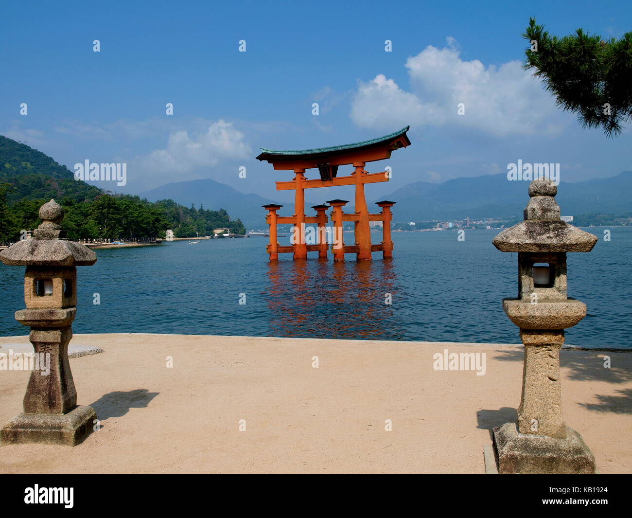 Miyajima gate in Japan Stock Photo - Alamy