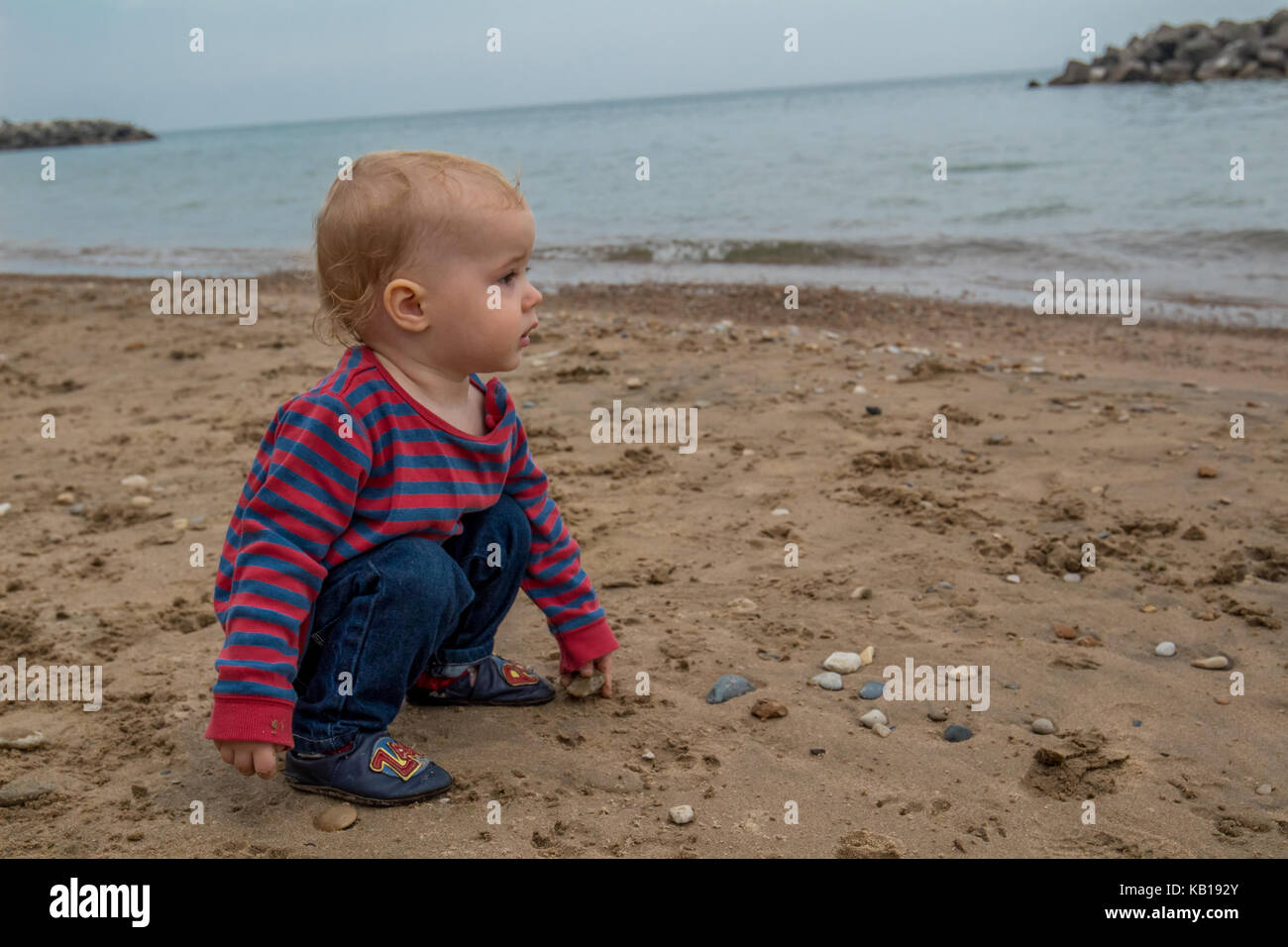 Beach Baby Summer Fun Stock Photo - Alamy