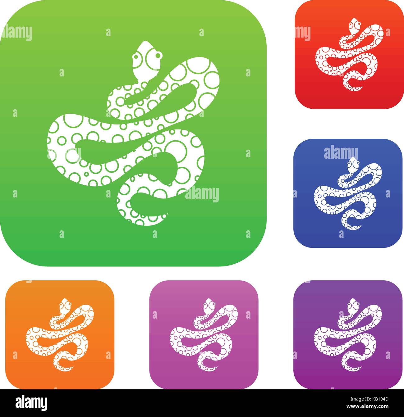 Black dotted snake set color collection Stock Vector Image & Art - Alamy