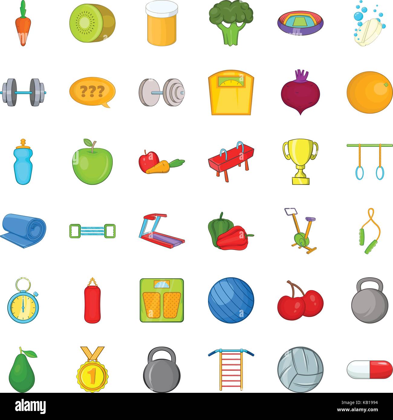 Weight icons set, cartoon style Stock Vector Image & Art - Alamy