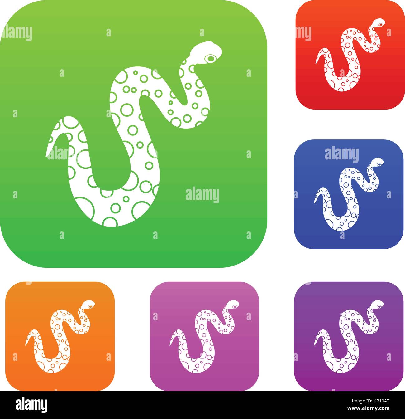 Dotted snake set color collection Stock Vector Image & Art - Alamy