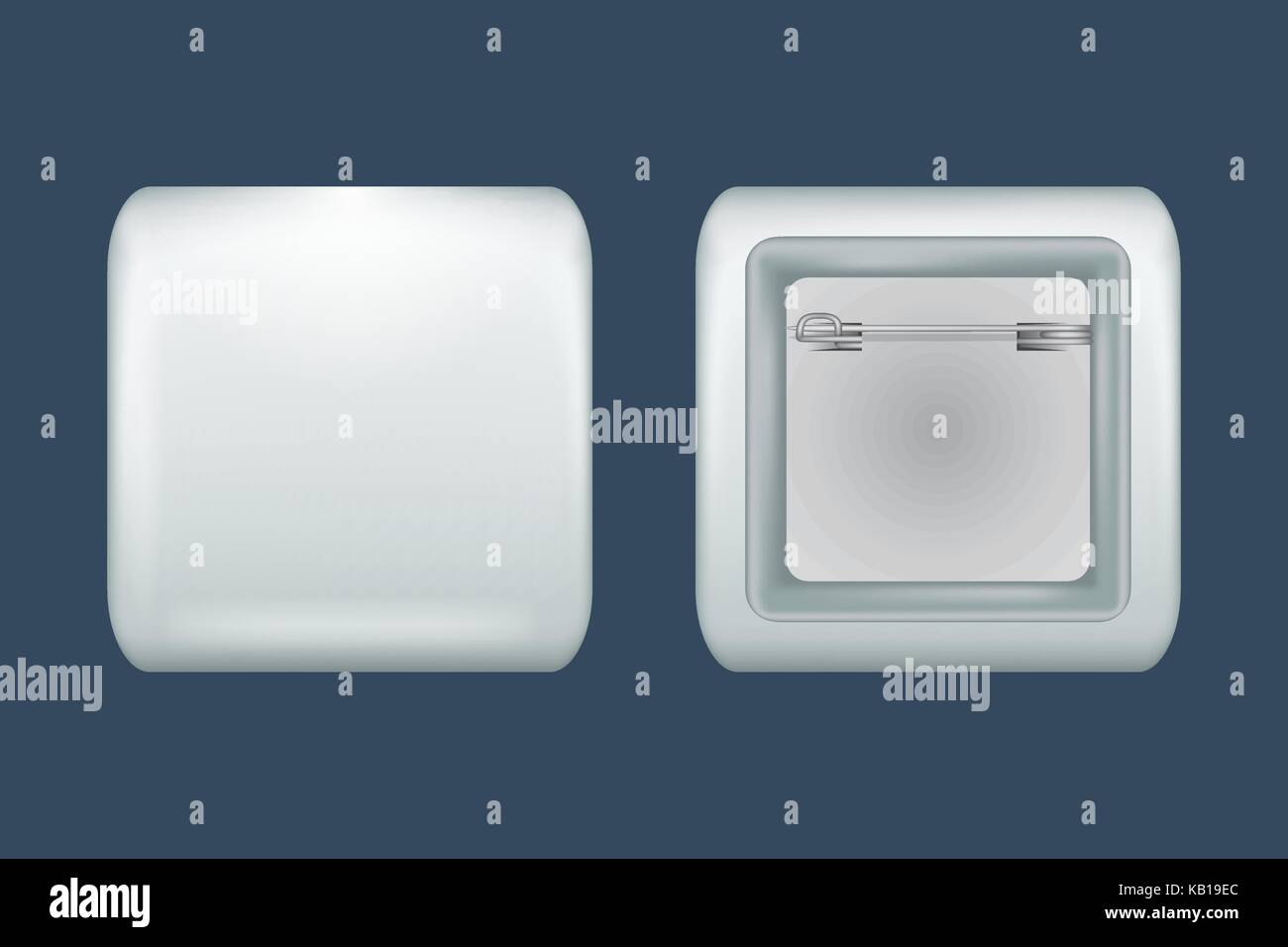 Square badge mockup, realistic style Stock Vector Image & Art - Alamy