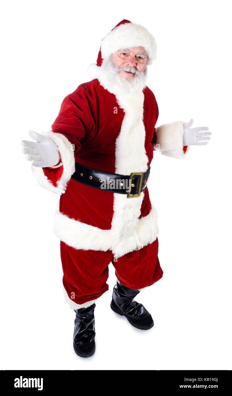 An authentic, traditional Santa with a real beard Stock Photo - Alamy