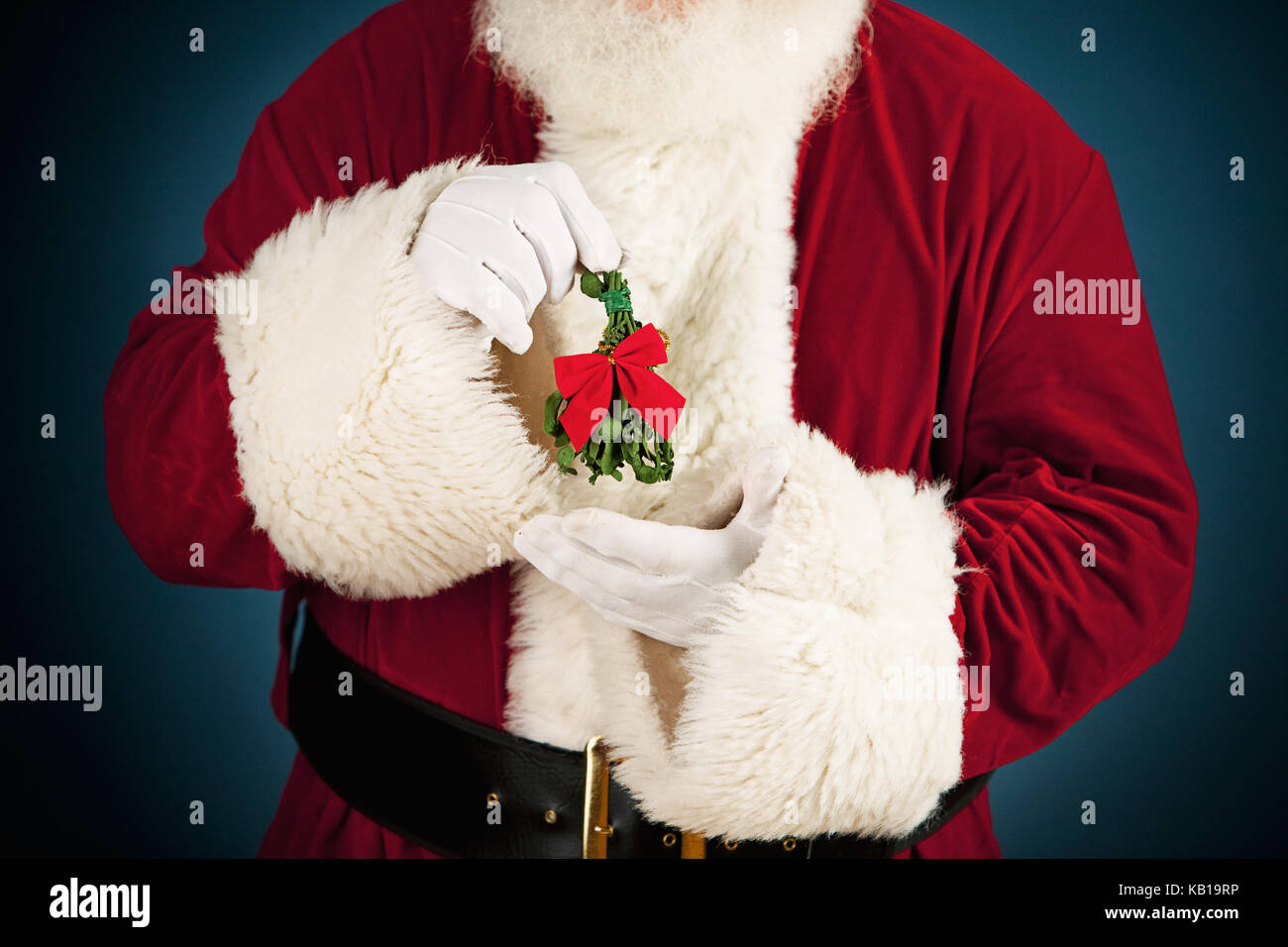 Extensive series of a Caucasian, Authentic Santa Claus Character on a ...