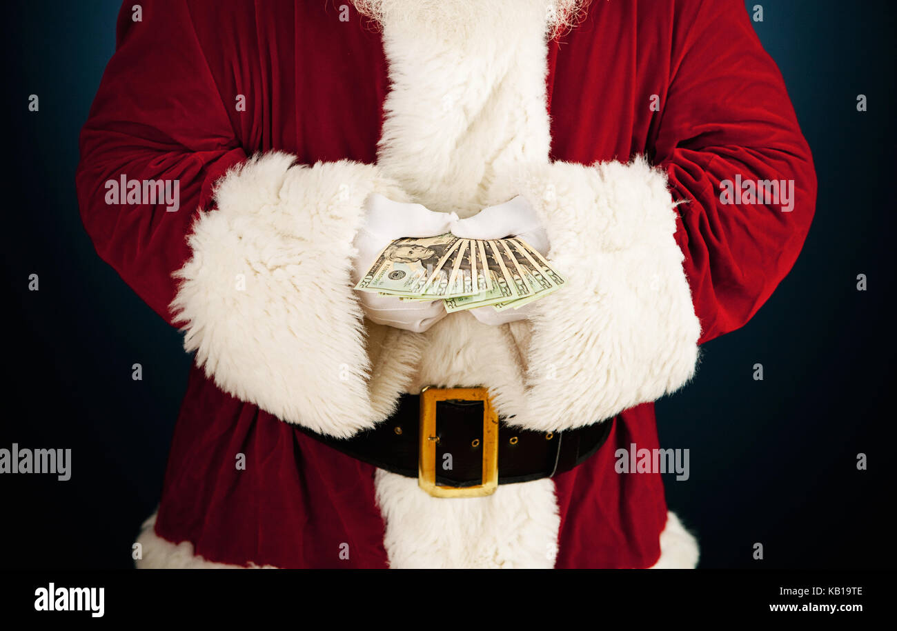 Extensive series of a Caucasian, Authentic Santa Claus Character on a ...