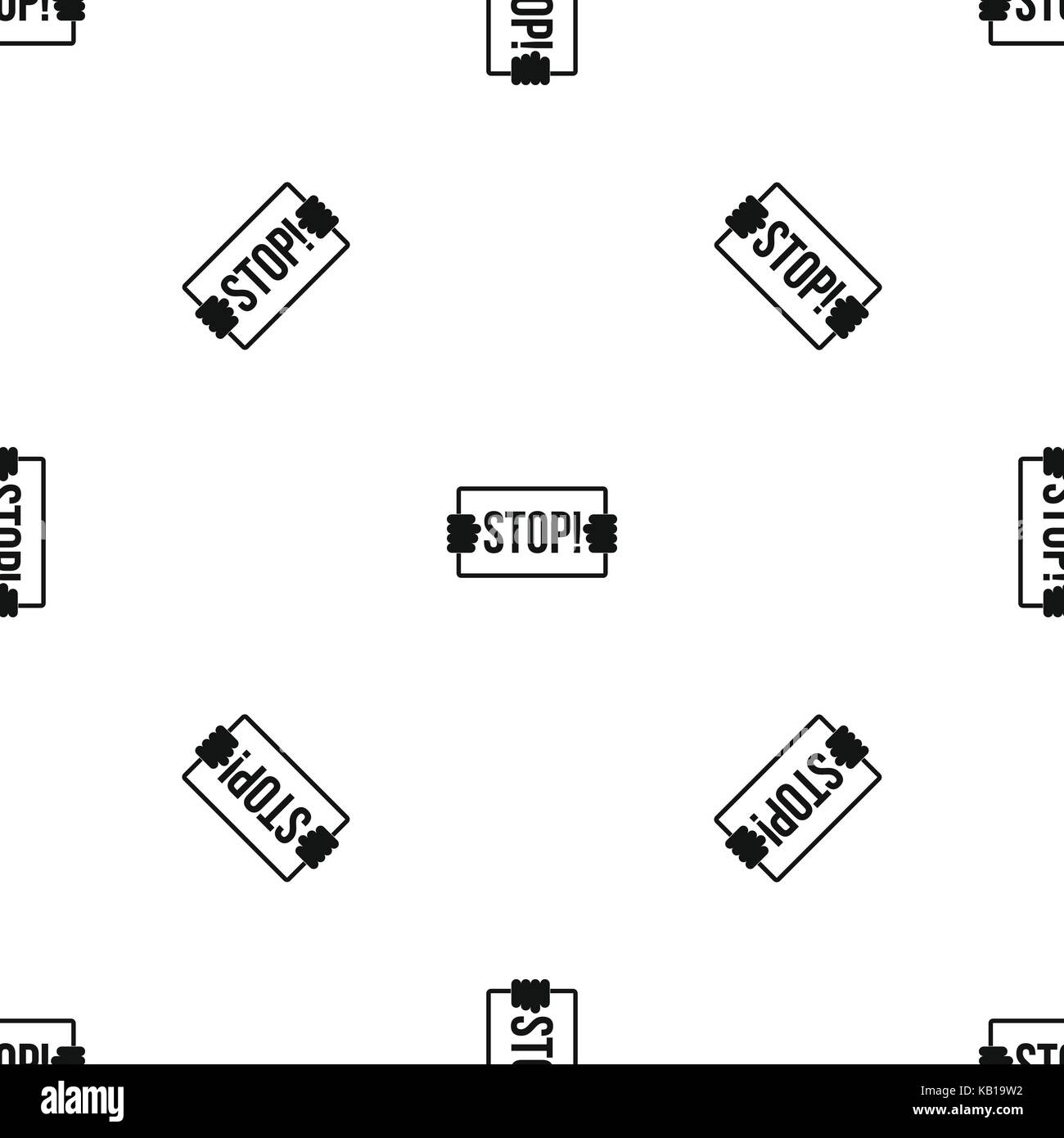 Stop pattern seamless black Stock Vector Image & Art - Alamy