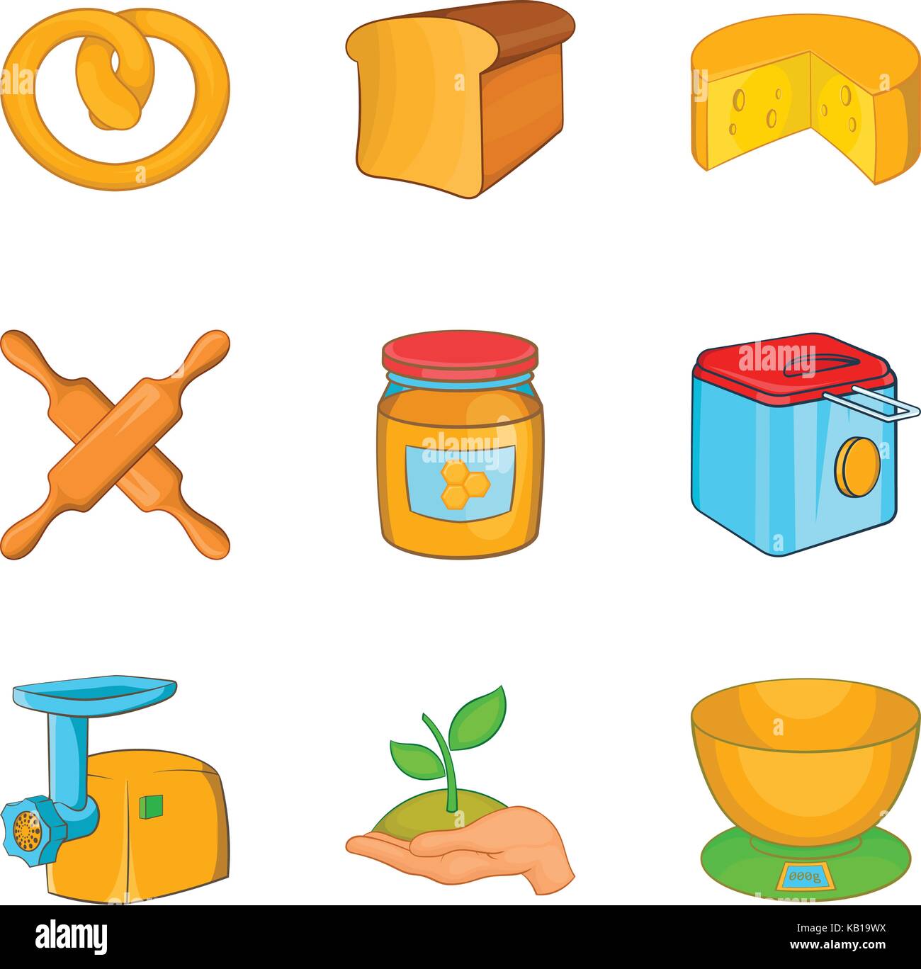 Butty icons set, cartoon style Stock Vector Image & Art - Alamy