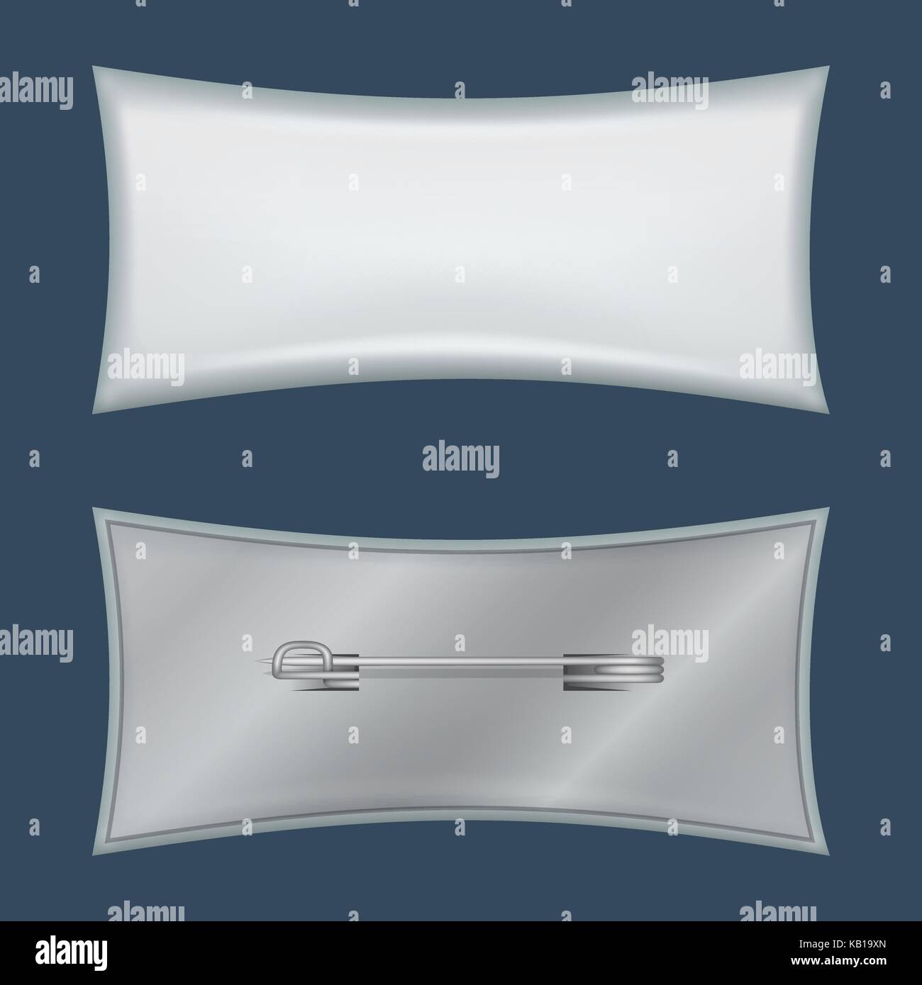 Long badge mockup, realistic style Stock Vector Image & Art - Alamy