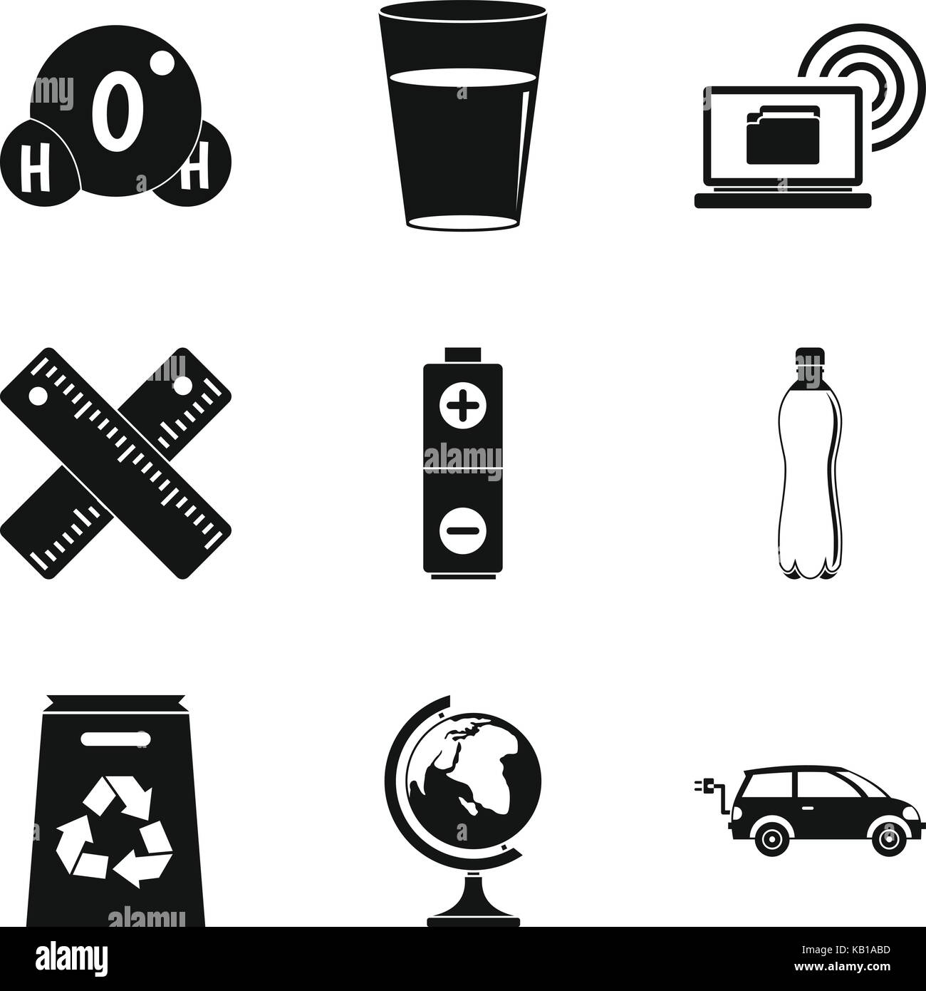 Chemical substance icons set, simple style Stock Vector Image & Art - Alamy