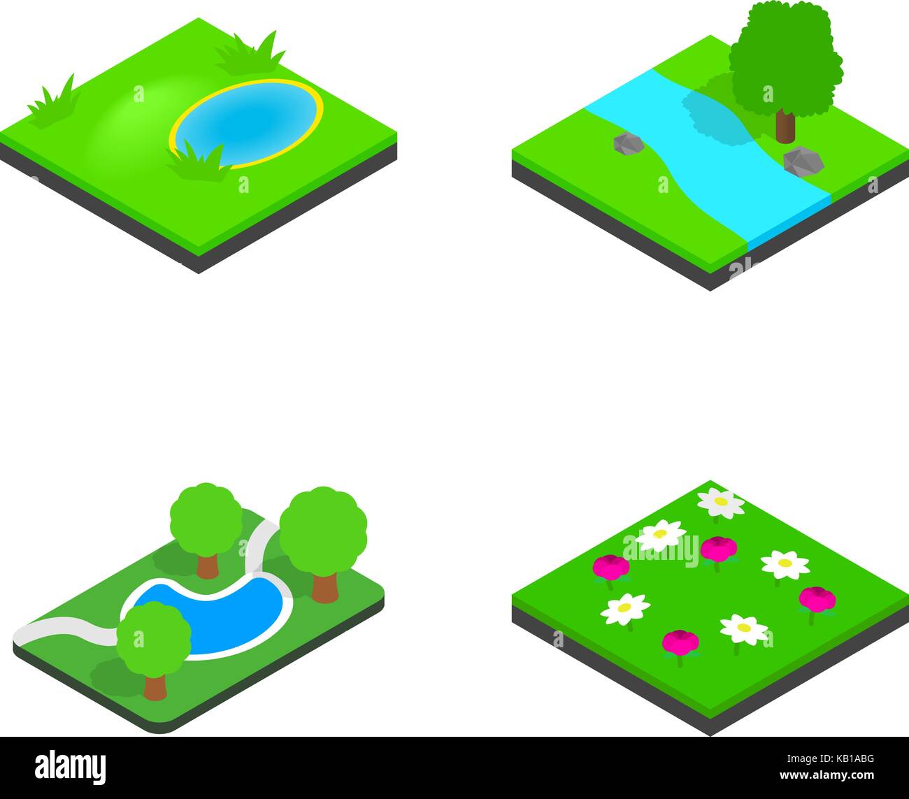 Green mountain landscape rolling Stock Vector Images - Alamy