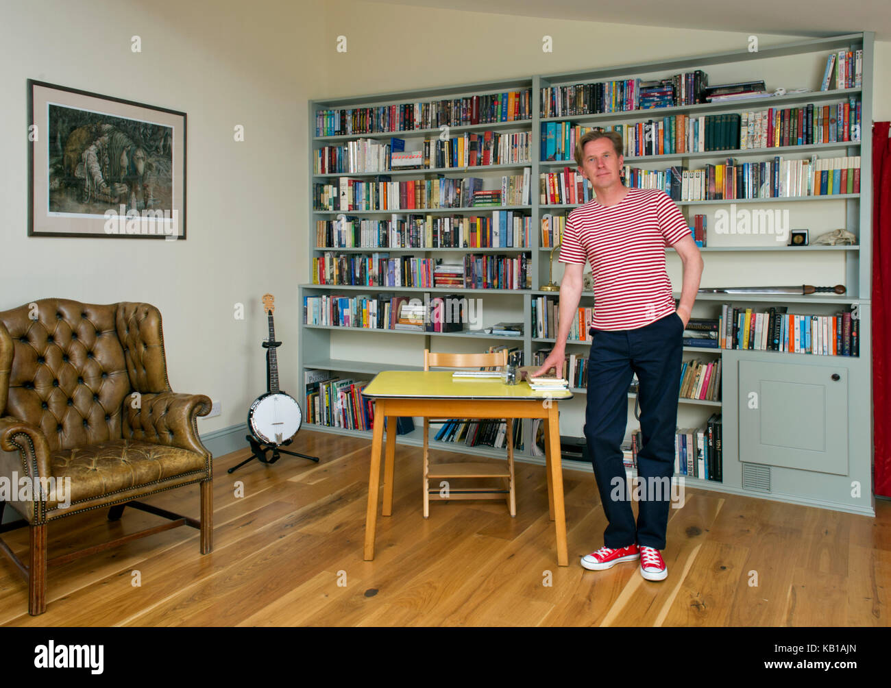 Childrens author Phillip Reeve at his home in Devonshire, UK Stock ...