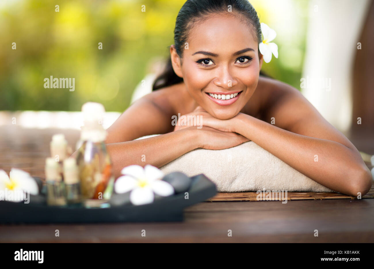 Spa therapy beautiful young hi-res stock photography and images - Alamy