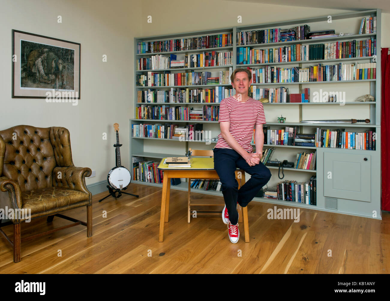 Childrens author Phillip Reeve at his home in Devonshire, UK Stock ...