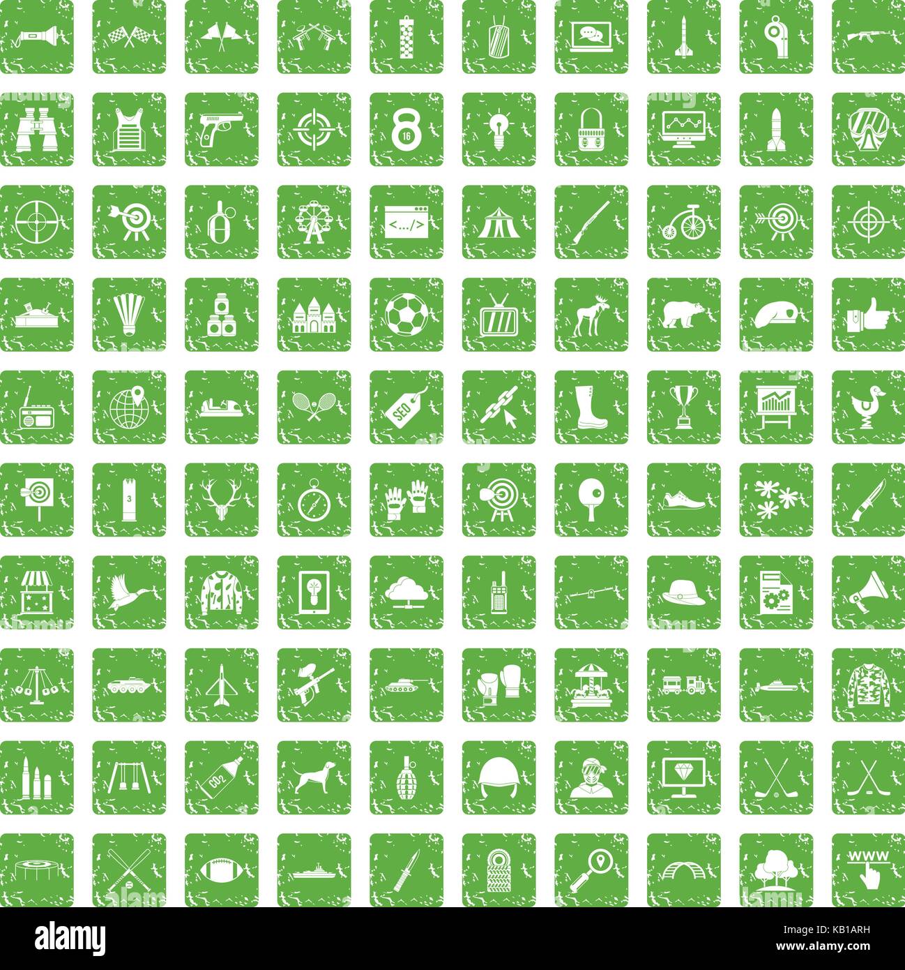 100 target icons set grunge green Stock Vector Image & Art - Alamy