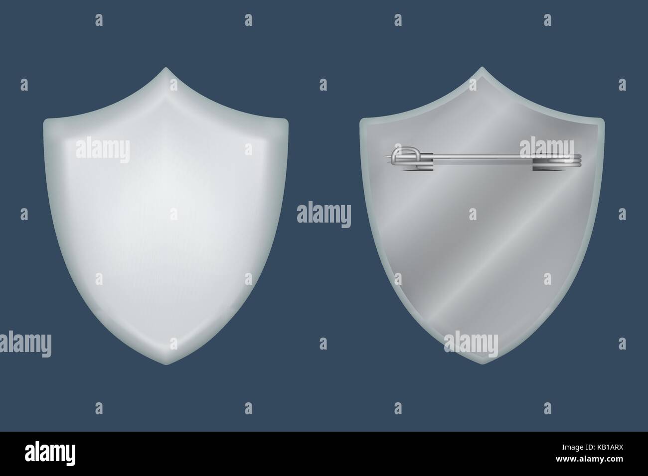 Shield badge mockup, realistic style Stock Vector Image & Art - Alamy