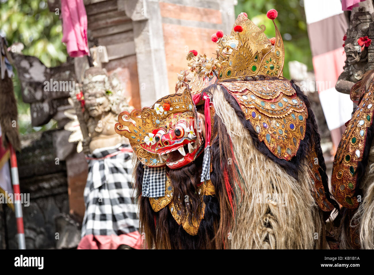 Barong dance mask of mythological animal, Bali, Indonesia Stock Photo ...