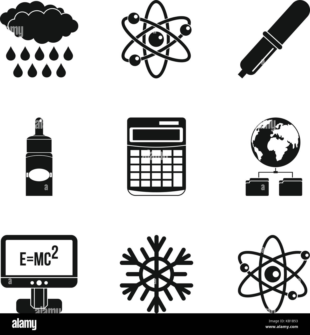 Physical phenomenon icons set, simple style Stock Vector Image & Art ...