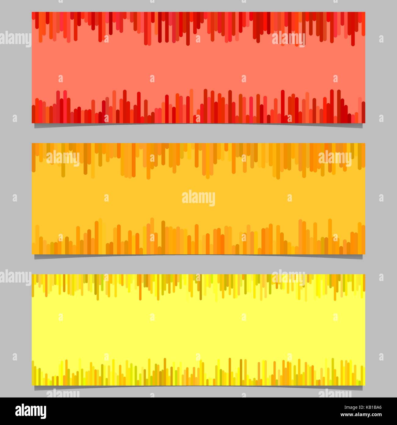 Color banner template design set - horizontal vector graphic from ...