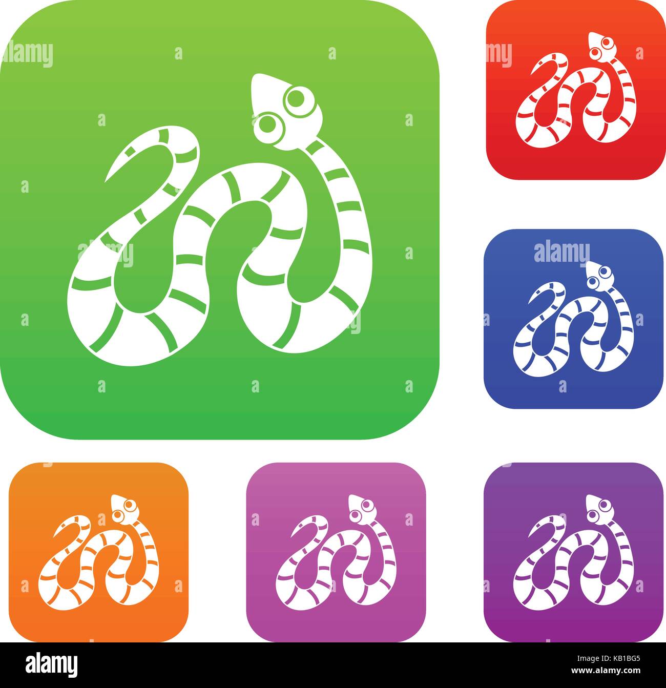 Black striped snake set color collection Stock Vector Image & Art - Alamy