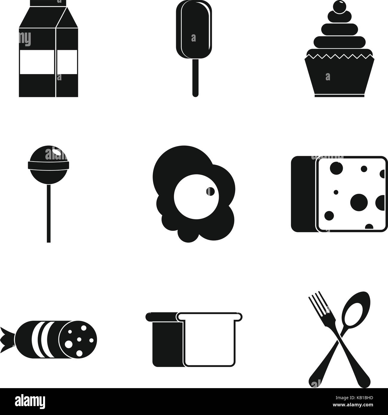 Baby food icons set, simple style Stock Vector Image & Art - Alamy