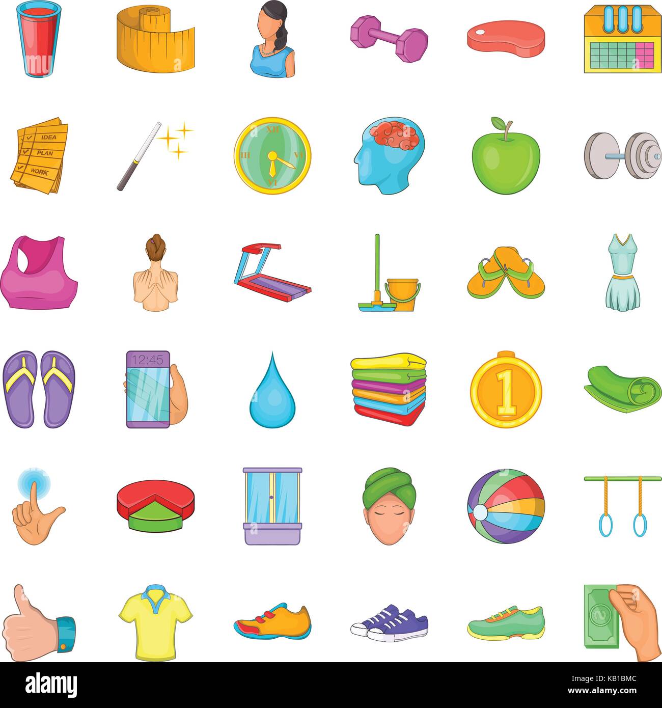 Jump icons set, cartoon style Stock Vector Image & Art - Alamy