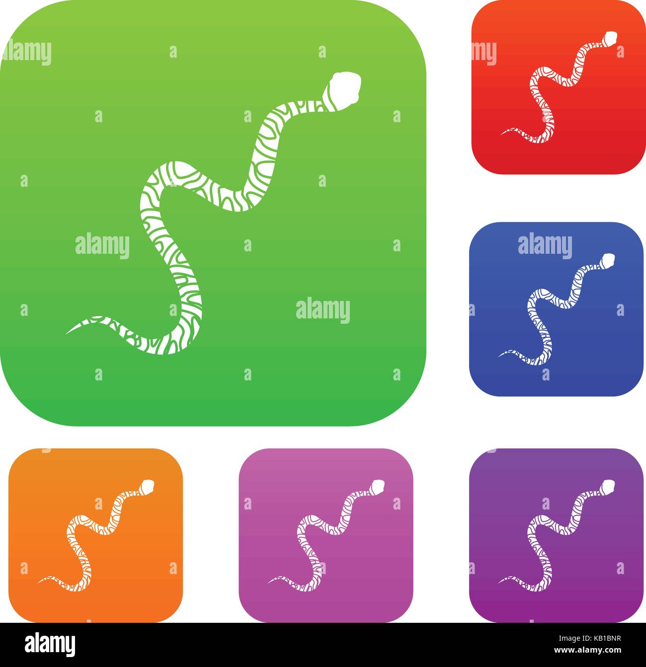 Snake wriggling set color collection Stock Vector Image & Art - Alamy